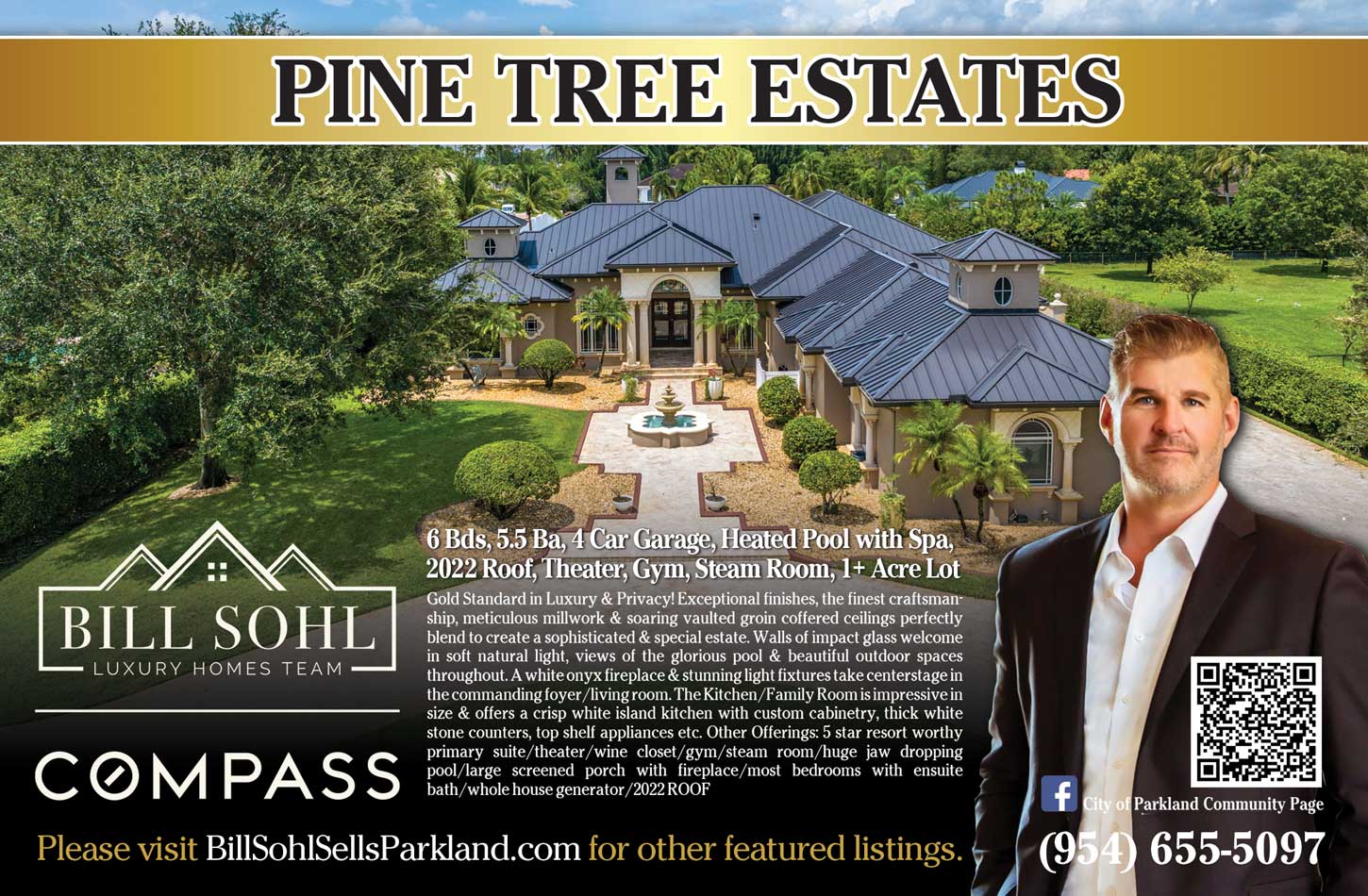 Bill Sohl Parkland Florida Real Estate Agent - Spectator Magazine